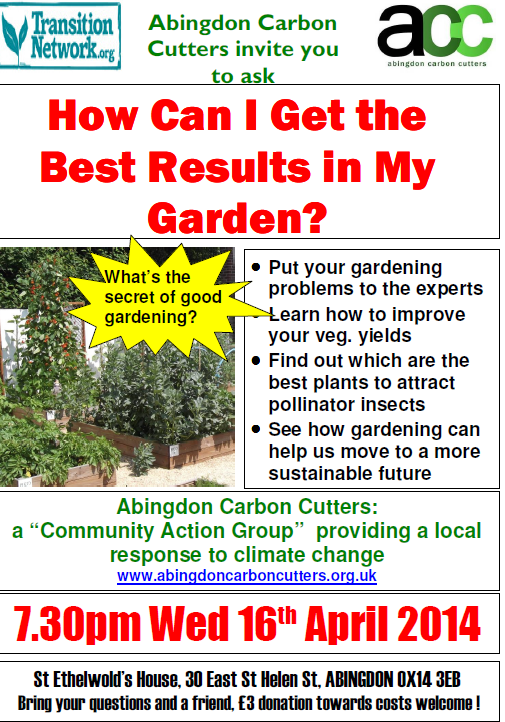 April meeting: Gardeners’ Question Time. How Can I Get the Best Results ...