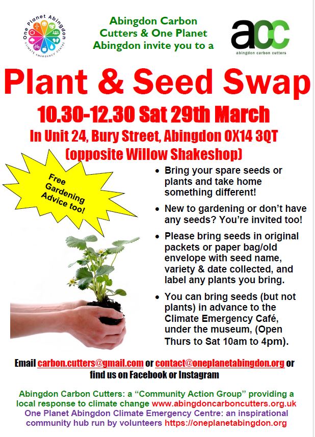 Plant and Seed Swap – Abingdon Carbon Cutters